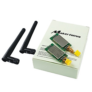 MakerFocus 2pcs nRF24L01P+PA+LNA RF Wireless Transmission Module 2.4GHz ML01DP5 22dBm 100mW 2300M Measured Distance SPI Interface with Antenna Anti Theft Anti-Interference