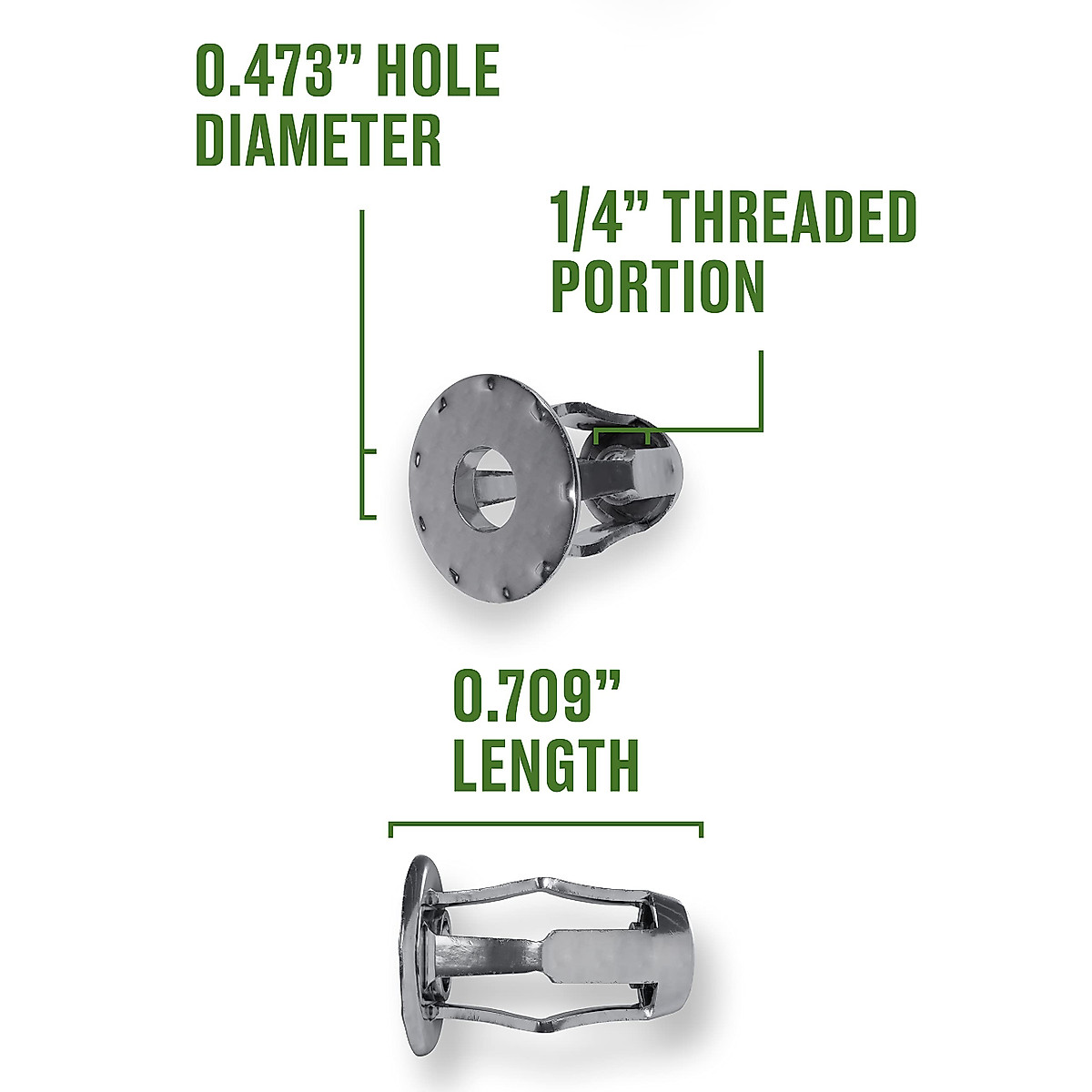 Hillman 59126 Short Jack Nuts (1/4"-20) - 15 Pieces , Zinc