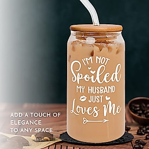 Gifts for Wife - Wife Gifts, Gifts for Her - Wedding Anniversary for Her, Wife Birthday Gift Ideas - Wife Christmas Gift Ideas, Christmas Gifts For Wife - I Love You Gifts for Her - 16 Oz Can Glass