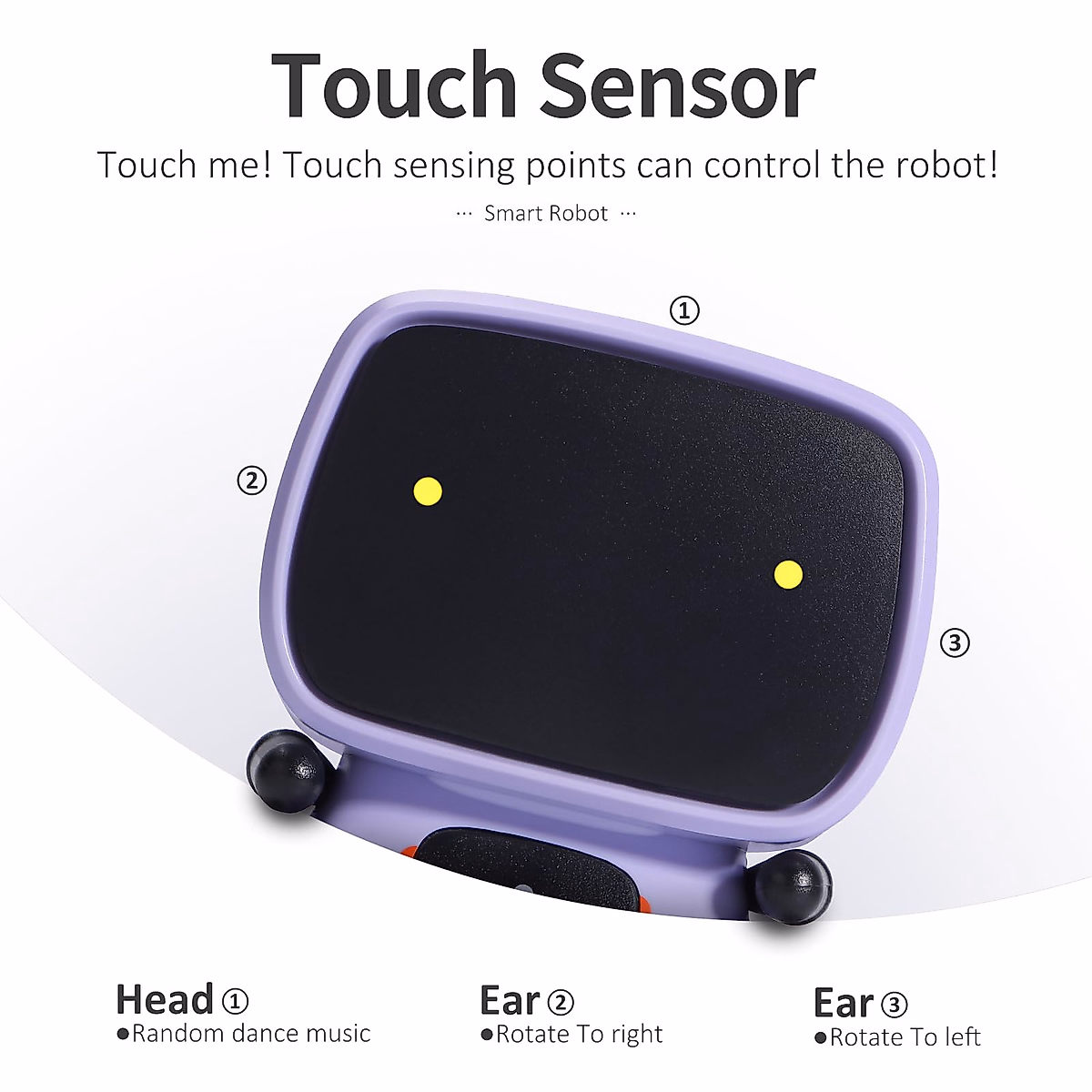 GILOBABY Kids Robot Toys, Interactive Toys Companion Smart Talking Robotic with Voice Control Touch Sensor, Singing, Dancing, Recording, Repeat, Birthday Gifts for Girls Ages 3+ Years (Purple)