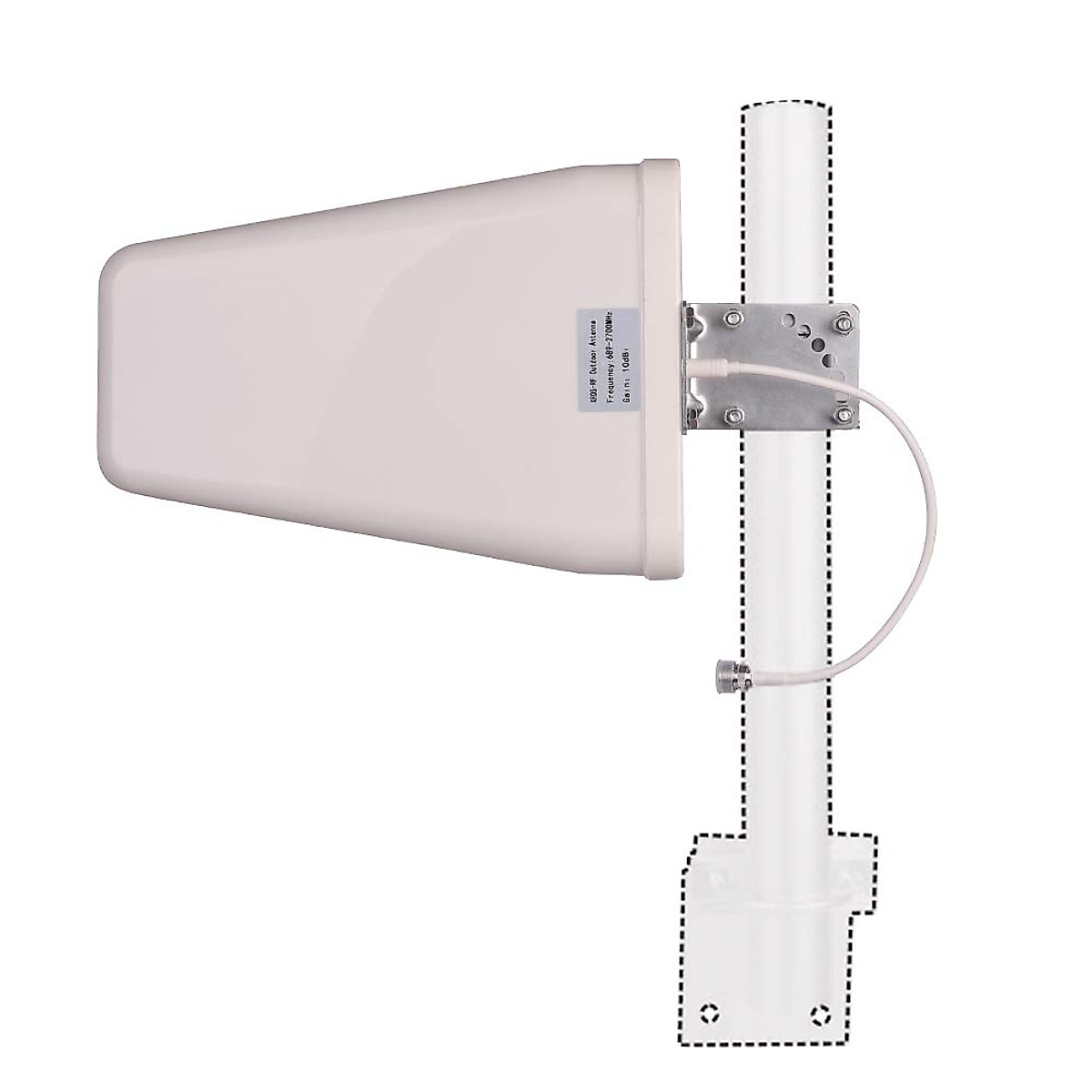10 dBi Wideband Directional Antenna High Gain Log Periodic Antennas 50 Ohm 3G/4G/LTE/Wi-Fi Universal Fixed Mount Yagi Antenna (698-2700 MHz)