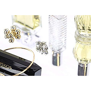 Polar Whale 2 Polished Mirrored Bottom Vanity Organizer Trays for Home Bedroom Bathroom Perfume Jewelry Makeup Storage Stand Washable Durable Black Foam with Heavy Metal Mirror Large 12 x 9 Inches