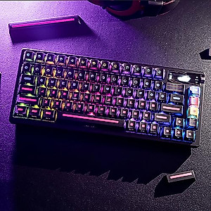 Keycaps PBT Keycap 117 Key Set for Mechanical Keyboards Multiple Color Styles English (US) Layout (Multicolor-Black)