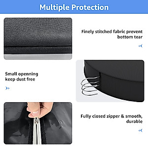 50" Clear Garment Bags for Hanging Clothes Closet Storage with 4" Gussetes,Suit Cover Bag for Dresses Long Coats, Jacket, Sweater, Shirts,3 Packs,Black