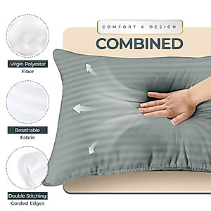 Utopia Bedding Bed Pillows for Sleeping King Size (Light Grey), Set of 2, Cooling Hotel Quality, for Back, Stomach or Side Sleepers