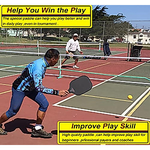 Pickleball Paddle Graphite Textured Surface for Spin,USAPA Approved,Pro Pickleball Racquet Lightweight,Carbon Fiber Pickleball Racket,PP Core,for Any Skill Level Players Indoor & Outdoor Tournament