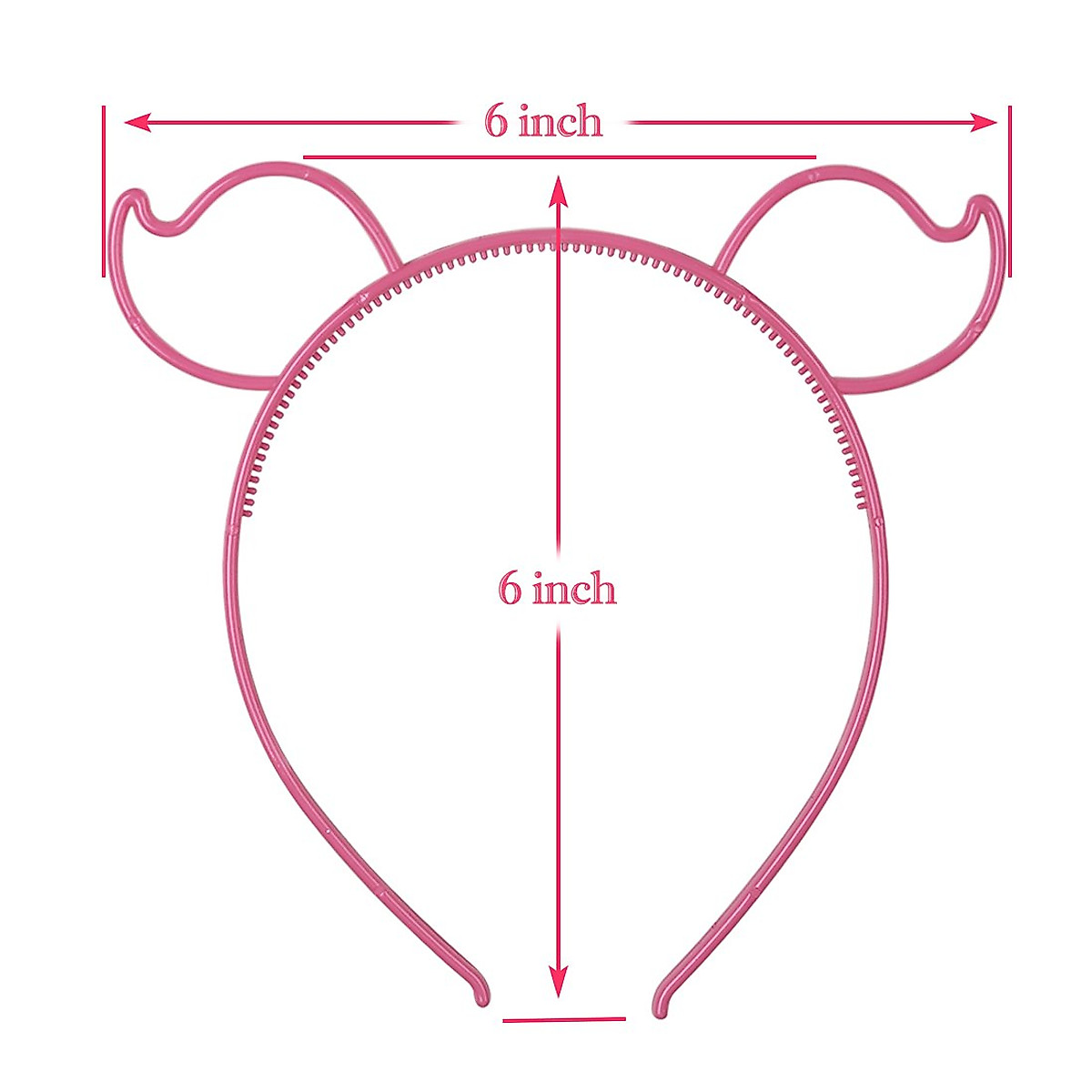 XIMA 12pcs Pig Ears Plastic Girls Headbands Children Hairbands Accessories (SP-Pig)