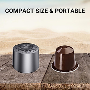 Mini Bluetooth Speaker, Built-in Mic, Hands Free Call, 6 Hours Playtime Wireless Small Speakers, Small but Loud Sound for Android iOS Phones (Stone)