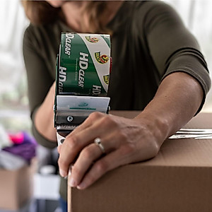 Duck HD Clear Heavy Duty Packing Tape, Extra Long 1.88” x 109 yards per Roll, 3" Core, 6 Rolls (299016)