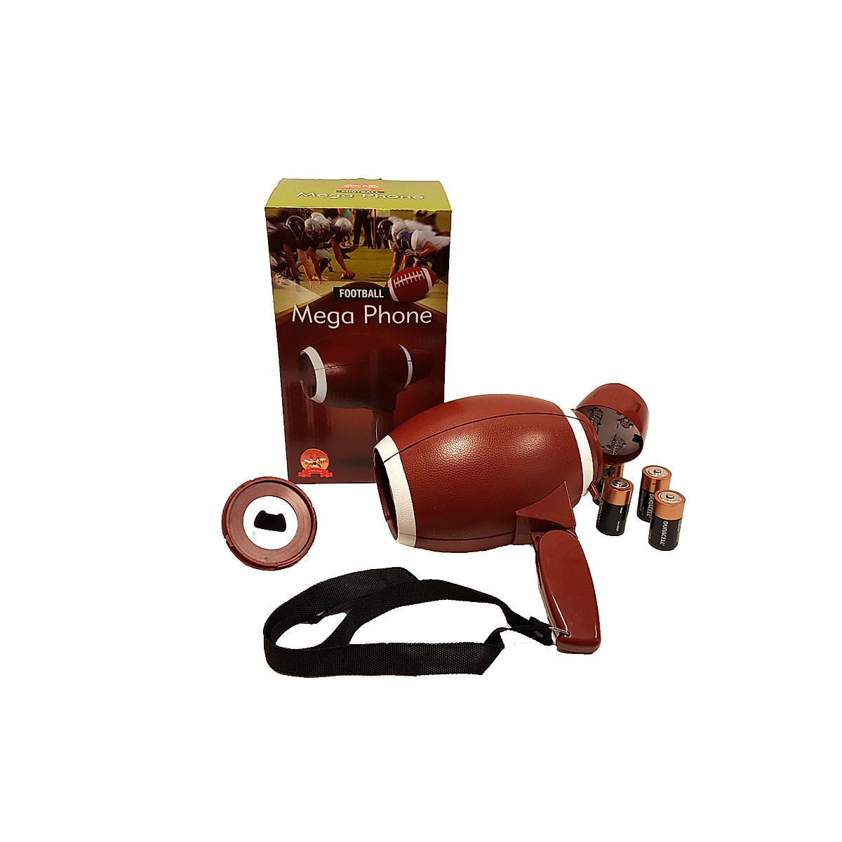 'Barwench Games' Football Shaped Megaphone with Voice, Siren and Built in Bottle Opener!