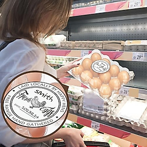 Zhanmai Plastic Egg Cartons for 12 Eggs with Sticker Labels Extra Large Duck Egg Tray Reusable Egg Container with Egg Carton Stickers Plastic Egg Holder for Refrigerator Family Market(120 Pcs)