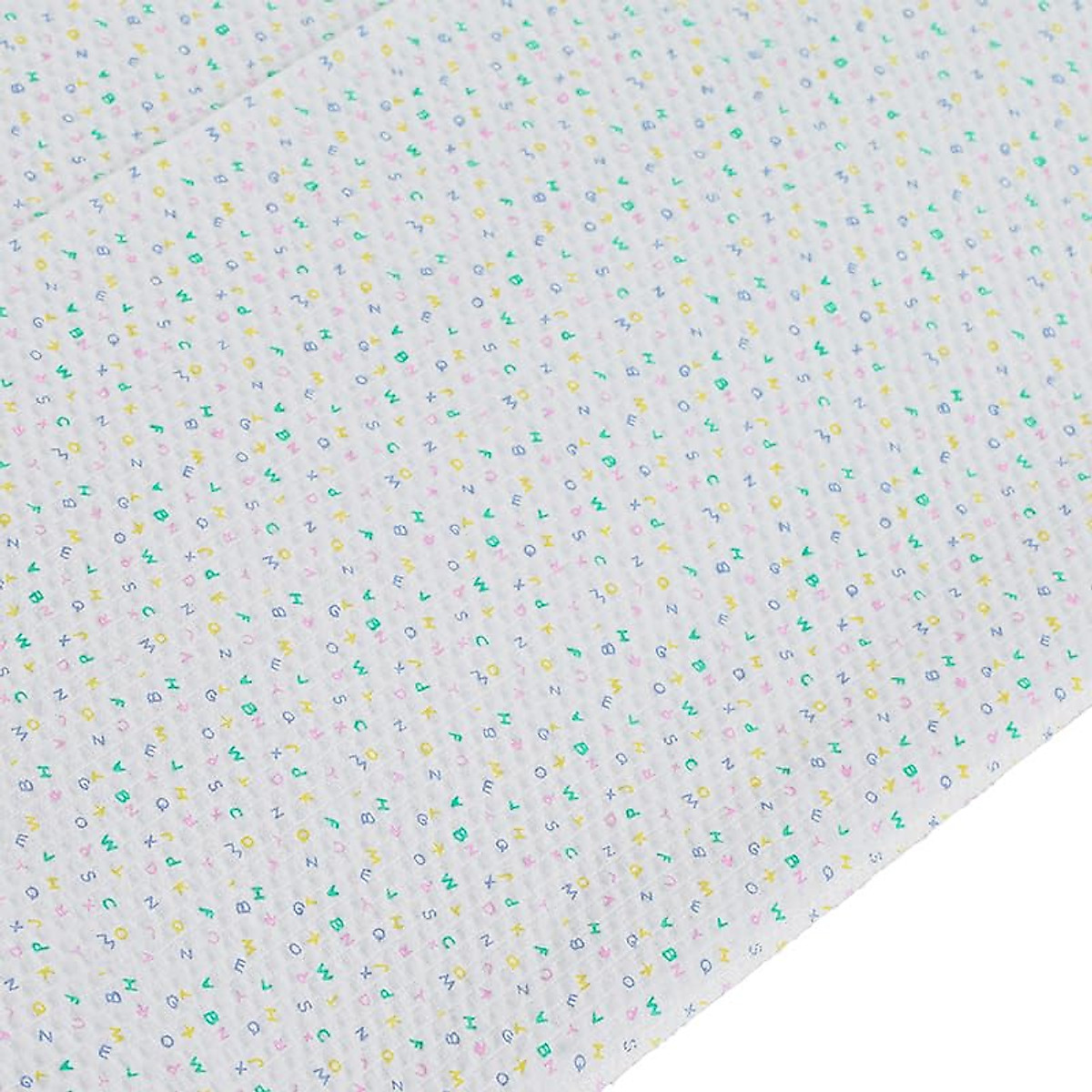 Angeles Angels Fitted Cot Sheet with Elastic Straps, Standard Size, Preschool, Daycare Bedding, Colorful ABC Print