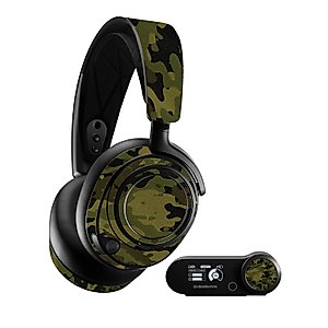 MightySkins Glossy Glitter Skin Compatible with SteelSeries Arctis Nova Pro - Green Camouflage | Protective, Durable High-Gloss Glitter Finish | Easy to Apply and Change Styles | Made in The USA