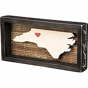 Primitives by Kathy State Box Sign, North Carolina 12 x 6"