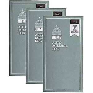 Dome Auto Mileage Log, Undated, 32 Forms [Set of 3]