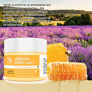 UEUEKOKO Eczema Psoriasis Manuka Relief Honey Cream, Hand Foot, Tinea Versicolor, Itchy Feet, Butt, Anal Itch, Scalp Dandruff, Bee Sting, Bites, Boil Cyst, Armpit, Adults Kids, Hidradenitis Treat