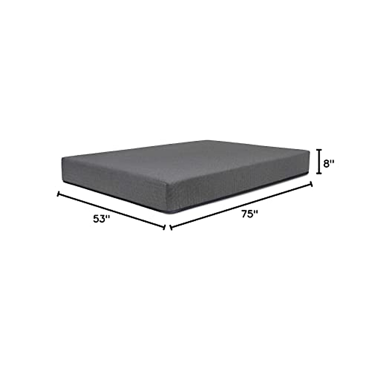 Dreamfoam Bedding Chill 8" Gel Memory Foam Mattress, Full- Made in Arizona