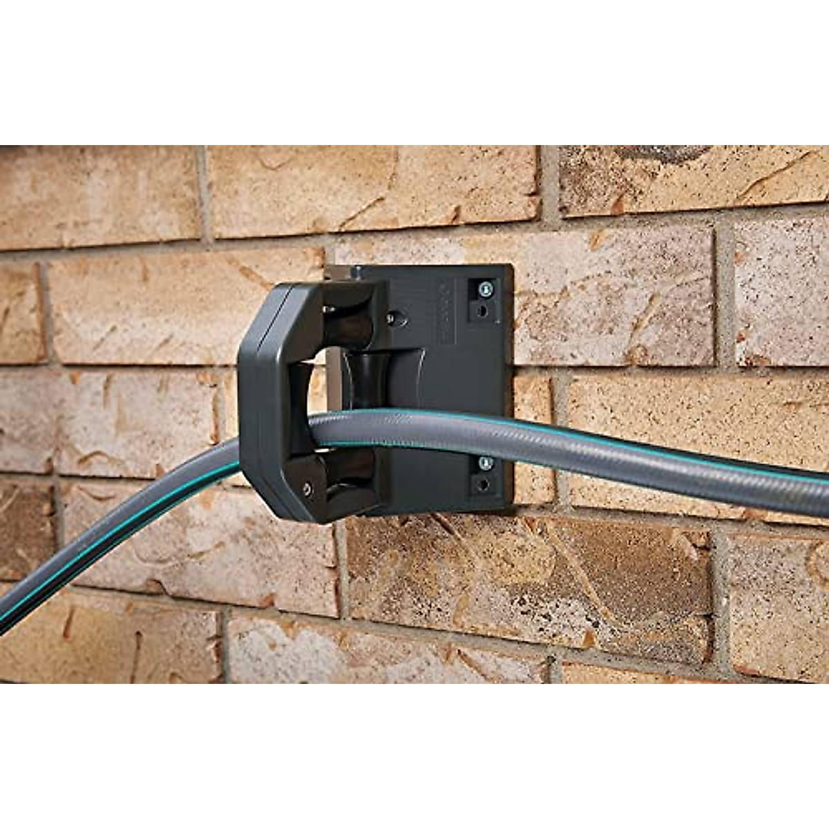 GARDENA 8055-100 Foot Wall Mounted Retractable Reel with Hose Guide, Automatic retraction for Easy Watering