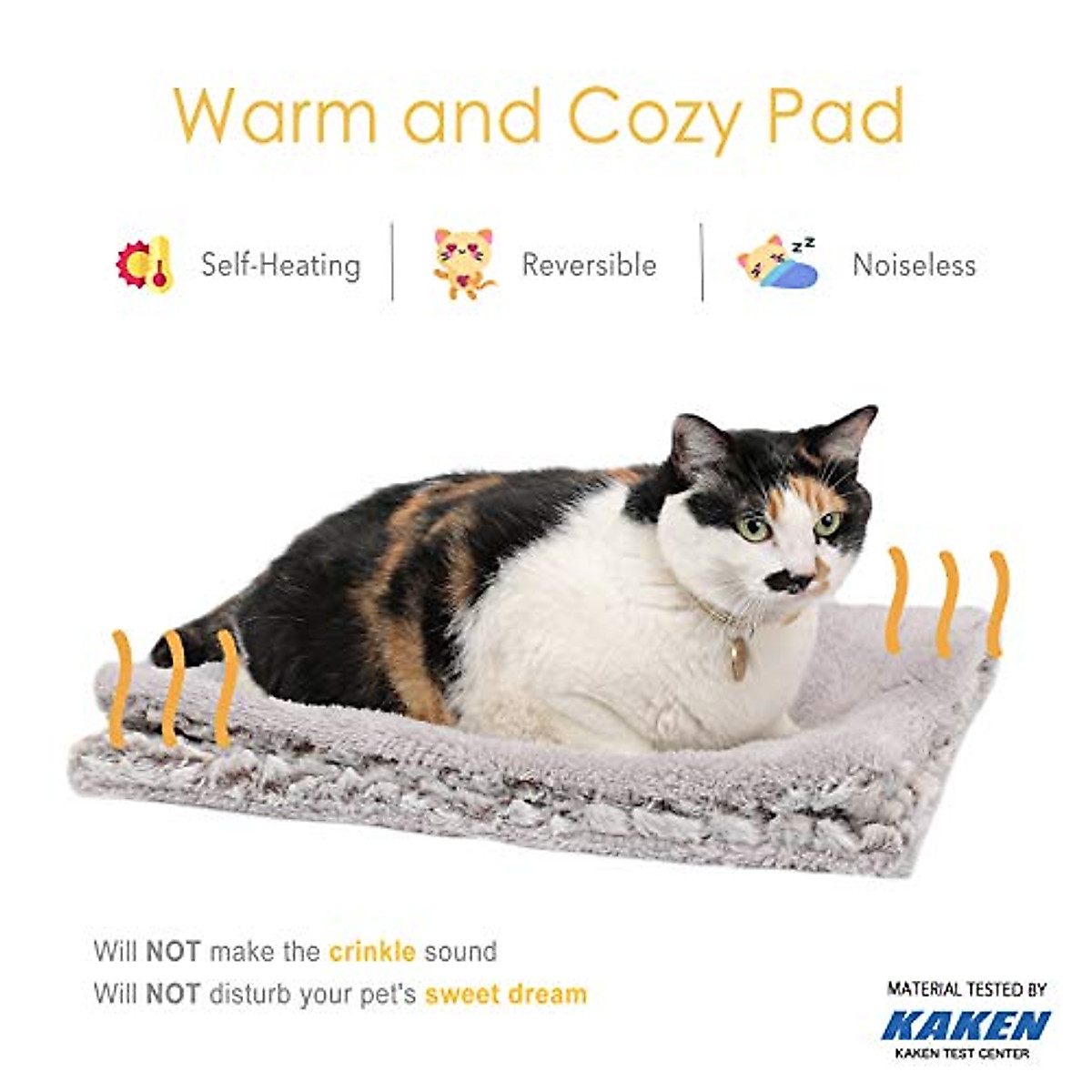 Self Heating Cat Pad Self Warming Cat Bed 27.5" x 18.5" Thermal Cat Mat for Outdoor and Indoor Pets