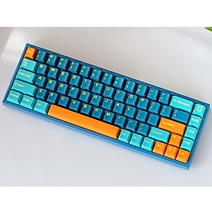 TOkey ABS Double Shot 173 Keys Full Keycaps Set Cherry Profile Mechanical Gaming Keyboard for Cherry MX Gateron Kailh Switch (Aero)