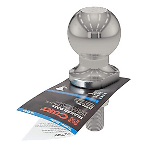CURT 40052 Stainless Steel Trailer Hitch Ball, 3,500 lbs, 2-Inch Diameter, 3/4 x 2-1/8-Inch Shank