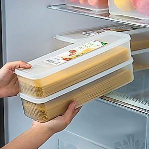 4 Pcs Pasta Storage Container Kitchen Spaghetti Food Storage Box - Noodle Canister With Lid for Spaghetti, Noodles, Pasta, Eggs, Fruits Snacks