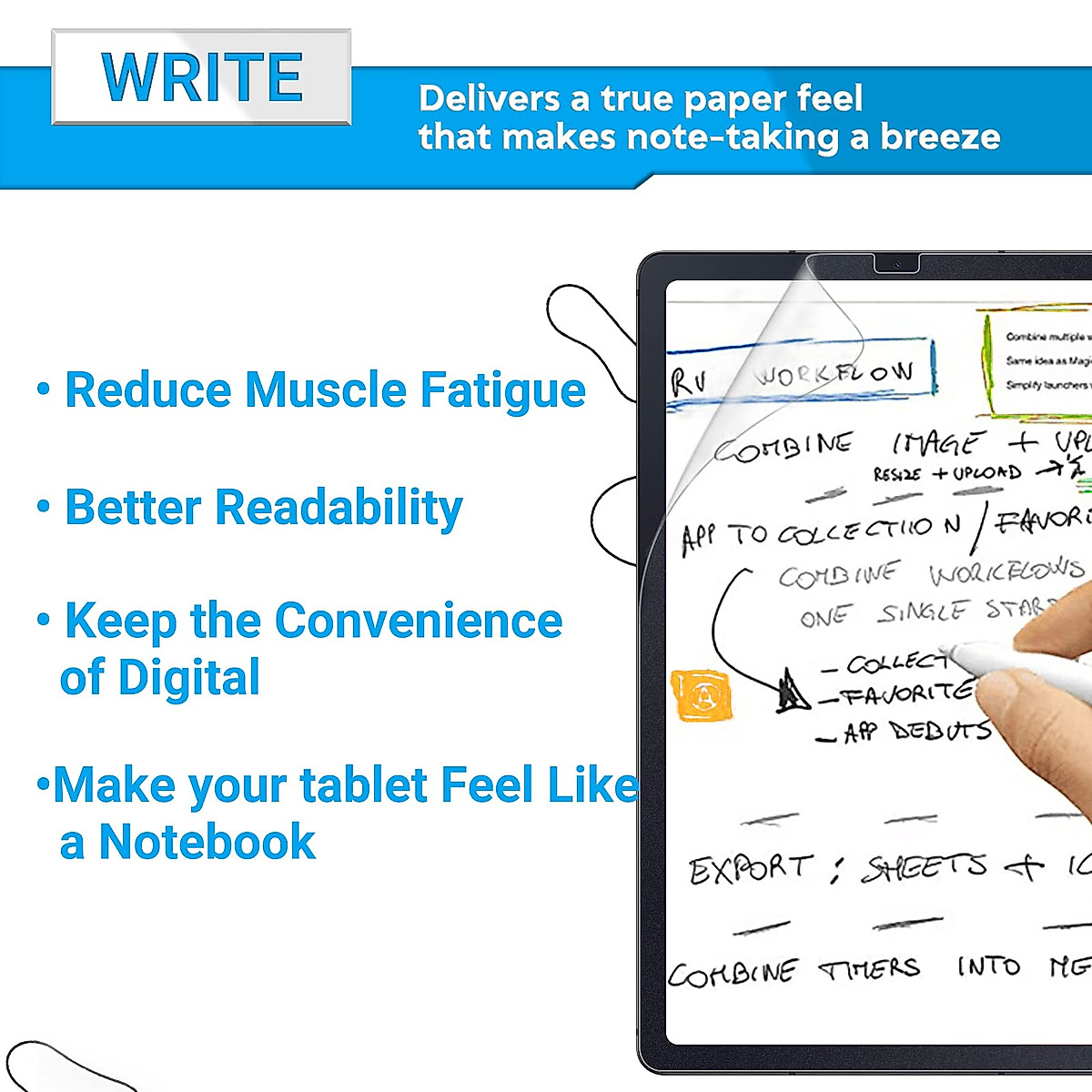 ZOEGAA Paper Screen Protector Compatible with Galaxy Tab S6 Lite 10.4 inch 2024, Matte Samsung S6 Lite Screen Protector Anti-Glare Anti-Blue Light,for Write and Draw on Paper Compatible with S Pen