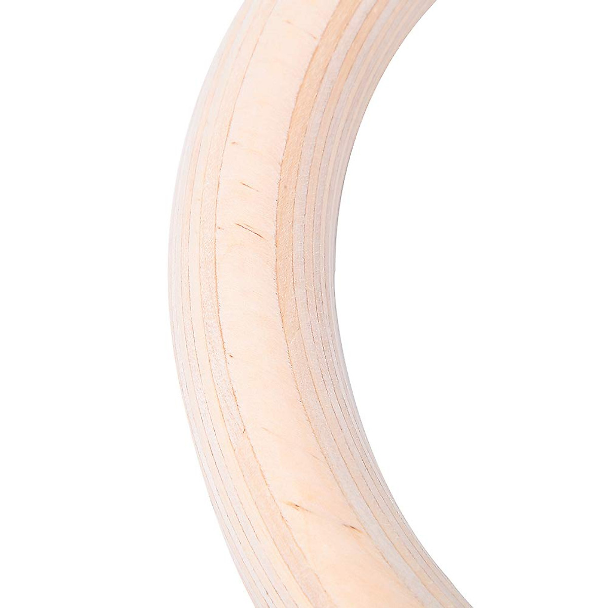 VGEBY Professional Gymnastic Rings Strength Training Birch Wooden Rings with Polyester Straps