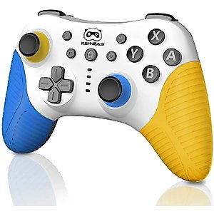 KENNEAS Wireless Pro Controller for Switch/Switch Lite, Switch Remote Gamepad with Wake-up, 3-Level Vibration, Turbo, Motion Control Function, 600mAh Battery Wireless Switch Controller