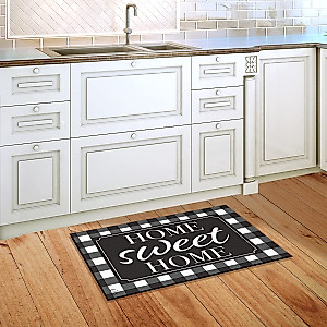 Briarwood Lane Home Sweet Home Checkers Spring Doormat Indoor Outdoor 30" x 18"