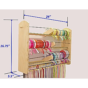 GSS 2n1 Ribbon Organizer 24" Maxi 5 Tier Wall Unit