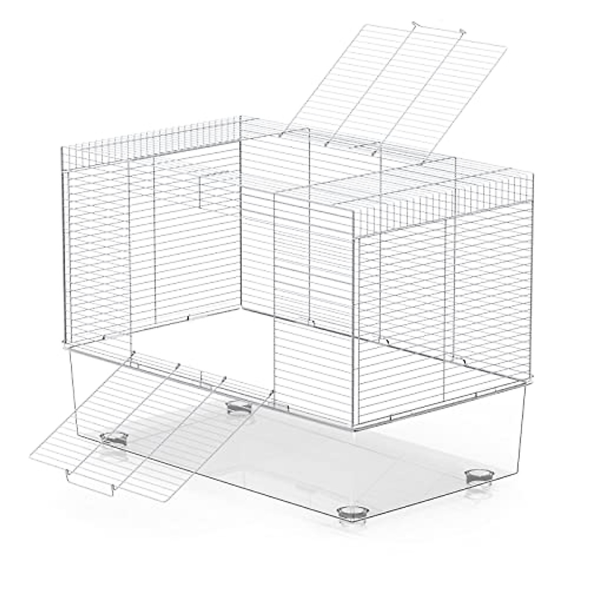 BUCATSTATE Hamster Cage 3-Level with Accessories, Includes Free Exercise Wheel, Water Bottle, Food Bowl & Hamster Hideout, Large Hamster Cage for Dwarf Hamster, Mice, Degus (24.4" L*13.7 "W*16.9" H)