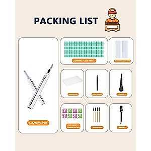 POHGELAN Cleaner Kit for AirPods,3 in 1 Multi-Function Airpod Cleaning Pen with Soft Brush and Cleaning Putty,for iPhone Lego Huawei Samsung MI Wireless Headphone,Laptop, Camera Cleaning Tool（White）