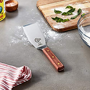 Mercer Culinary Praxis Rosewood Handle Heavy Duty Turner, 5 Inch x 3 Inch, Brown