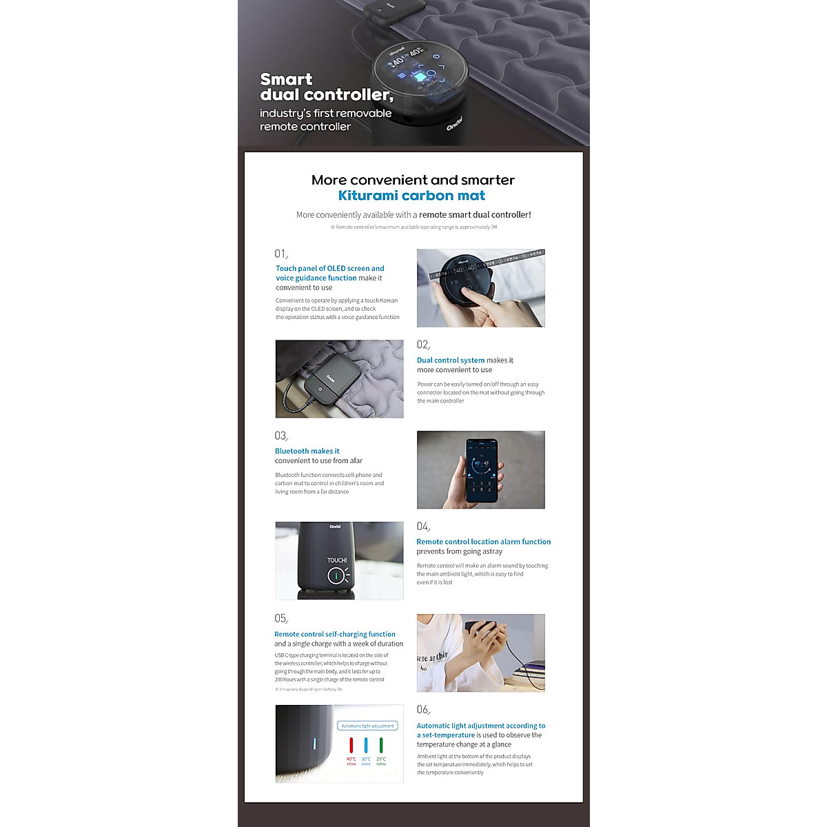 Kiturami Carbone Matt KDMU-981,982,983 (Queen)