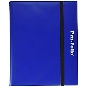 BCW Pro-Folio 9-Pocket Card Album - Blue | Archival Safe, Side-Loading Trading Card Binder | Premium Collectible Storage Solution for Trading Cards, TCG, Sports Cards, and More - 360-Card Capacity