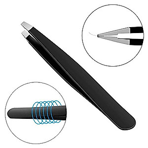 4-piece Eyebrow Clip Beauty Tweezers Set, Professional Stainless Steel Tweezers, Precision Stainless Steel Kit for Ingrown Hair Eyebrows Facial Hair Splinter and Eyelashes