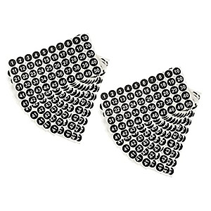 Tofficu 60 Sheets Locker Self-Adhesive Organizing of Digital Mail Bins - Cm for Adhesive Inventory Classification Number Label Stickers Decals Tool Sticker Sign Office Vinyl Round