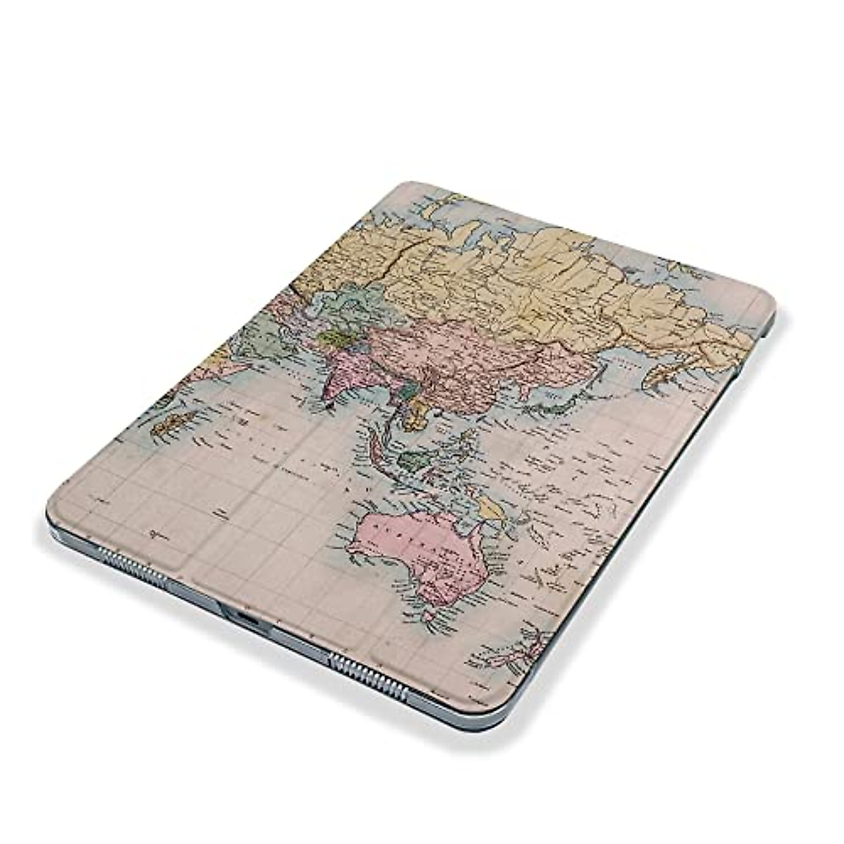 Cute World Map Vintage case Compatible with iPad Mini Air Pro 7.9 8.3 9.7 10.2 10.9 11 12.9 inch Pattern Cover New 2022 2021 Trifold Stand 3 4 5 6 7 8 9 Generation 315 (11" Pro 1/2/3 gen)