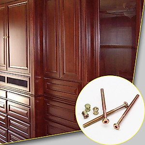 Coufce 10Pcs M6 x 80mm Bunk Bed Bolts,Hex Drive Socket Cap Furniture Bolts Barrel Nuts Set for Headboard, Bed Frame,Furniture (Zinc Plated)