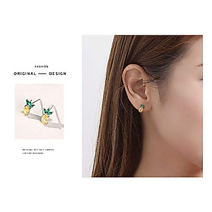 Rnivida 925 Sterling Silver Pineapple Stud Earrings, Pineapple Jewelry, Pineapple Gifts for Women (Pineapple)