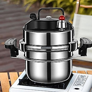shamjina Pressure Cooker Outdoor Easy to Clean Multifunction Cooking Pot Cookware Stainless Steel Kitchen Travel 2L Non sticking Pressure Canner, Style E
