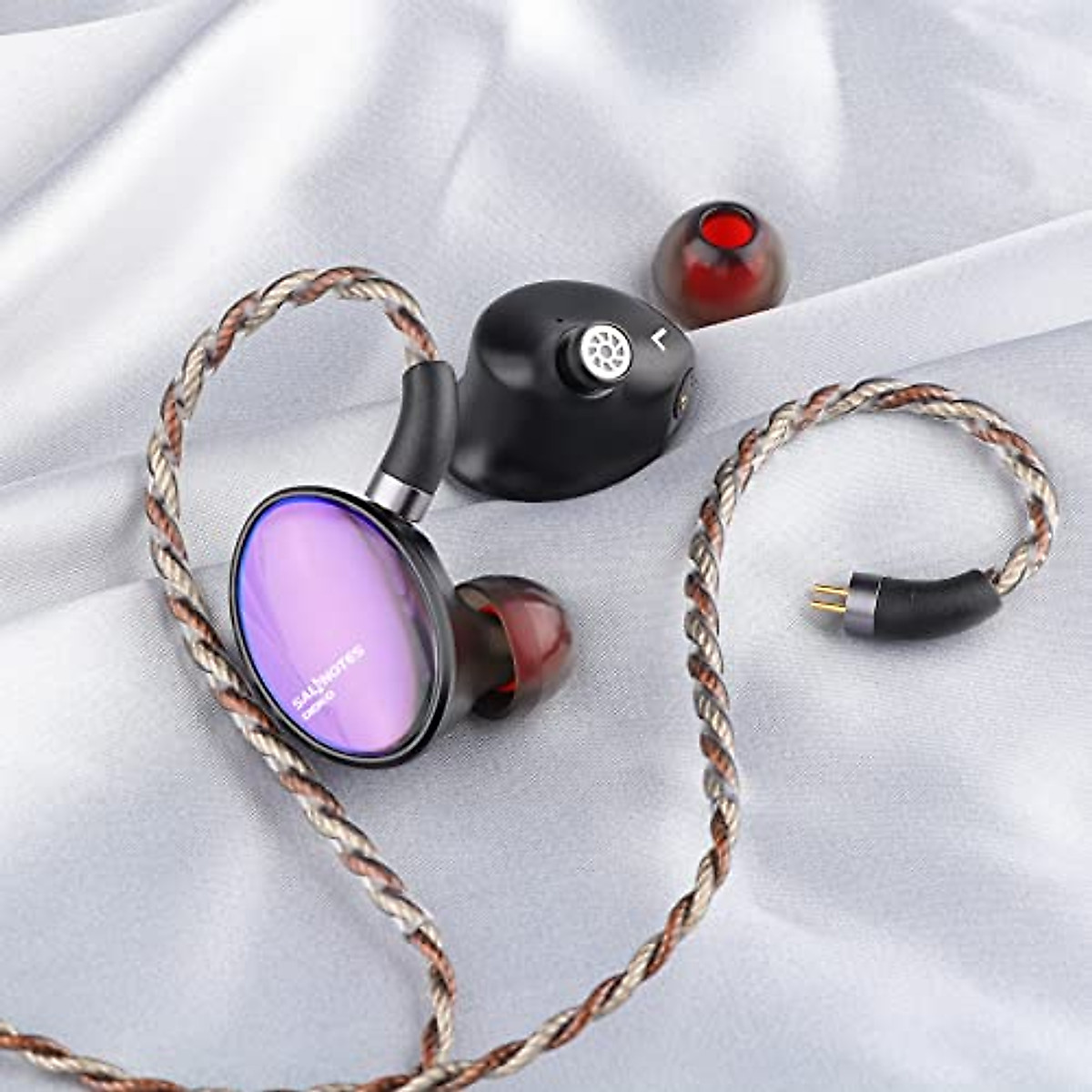 7Hz x Crinacle Salnotes Dioko HiFi 14.6mm Planar Diaphragm Driver in Ear Earphone IEMs with CNC Aviation-Grade Aluminum Case, Detachable 4-Core Litz OCC Copper Cable for Audiophile Musician Studio