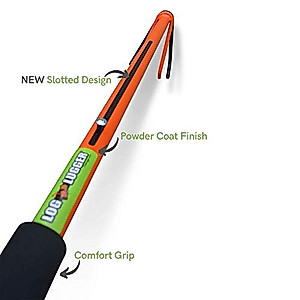 Firebuggz Fireplace Tools 47" Original Log Lugger Campfire Wood Placement Tool, Wood Turner Heavy Duty Metal Outdoor Campfire Accessories, Log Grabber Fire Tongs for Fire Pit, Made in USA