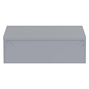 VEVOR Carport Replacement Canopy Cover Top + Side Wall 10 x 20 ft, Garage Tent Shelter Tarp Heavy-Duty Waterproof & UV Protected, Easy Installation with Ball Bungees,Grey (Frame Not Included)