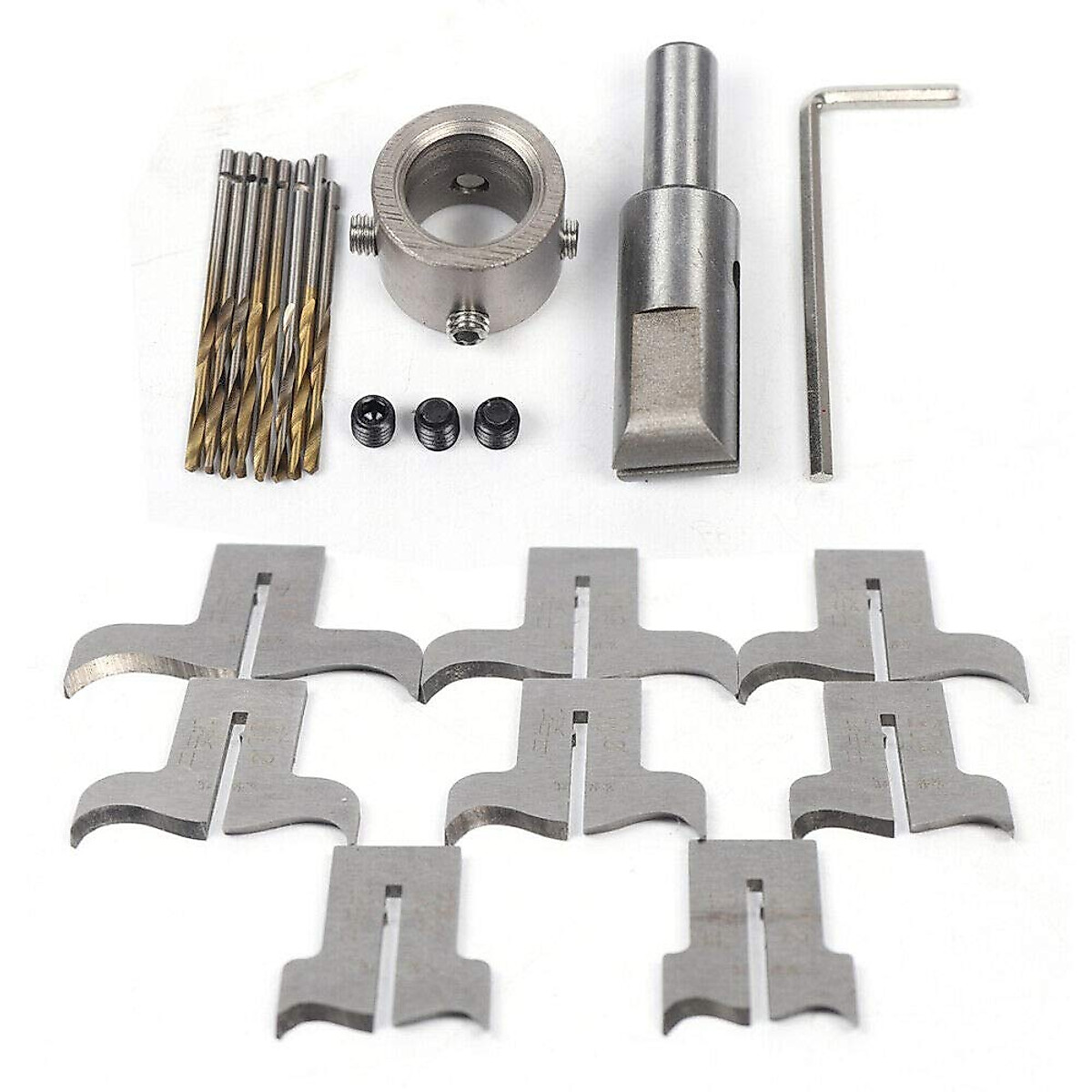 Gdrasuya10 Ring Drill Bit Set, 8PCS Toy Wheel Cutter for High Revolutions Drill Press Round Beads Blade