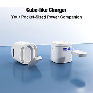 Gonat 3 in 1 Magnetic Wireless Charger for Apple Devices, Portable Wireless Charging Station Suitable for Airpods Series, Compatible with iWatch Series, Phone Holder for iPhone 15/14/13/12 Series