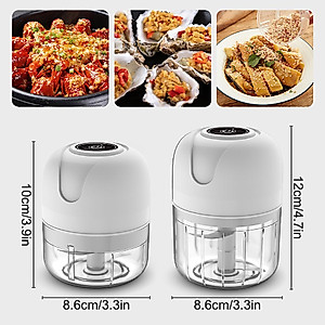 USB Rechargeable Electric Garlic Grinder, 2023 New Portable Veggie Chopper Garlic Electric Grinder Onion Chopper, Mini Food Chopper Tool for Vegetable, Ginger, Chili, Fruit, Meat (Green, 100ml)