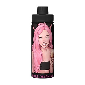 Eevikion Belle Artist Delphine Stainless Steel Insulated Tumbler Sports Water Bottle Hot and Cold Travel Cup 18oz