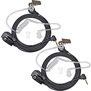 HYS Walkie Talkie Earpiece with Mic/PTT, Acoustic Tube Headset, Surveillance Radio Earpiece for Law Enforcement, for Motorola 2.5mm T200TP T260 T100TP T402 T460 T465 T600 T605 T800 Talkabout Radio